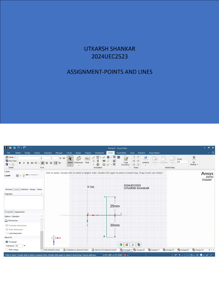 Assignment (Points and Lines) | PDF