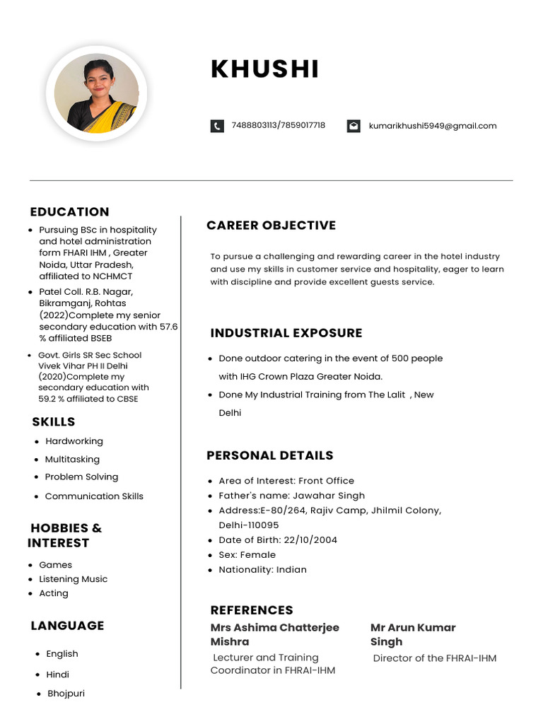 Professional Minimalist CV Resume | PDF