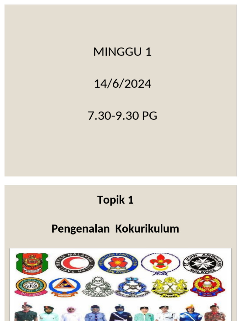 Pengenalan Kokurikulum | PDF