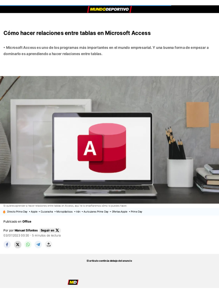 Relaciones entre tablas en Access | PDF | Microsoft | Microsoft Office