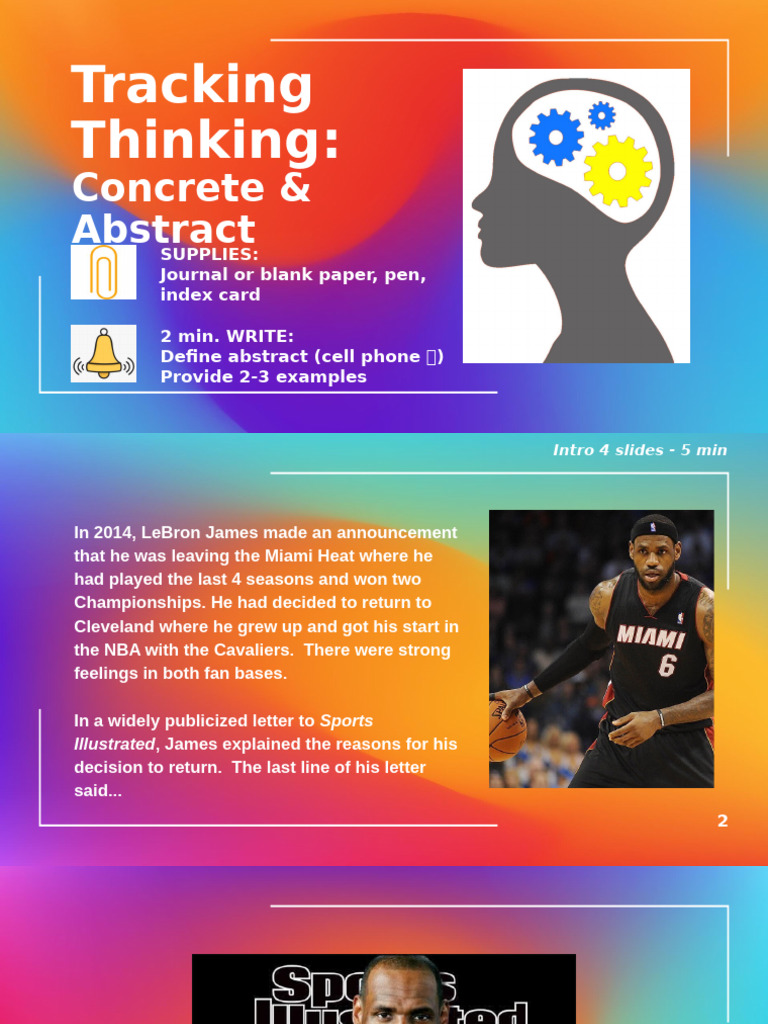 Tracking Thinking - Conc and Abs | PDF | Cleveland Cavaliers | National ...