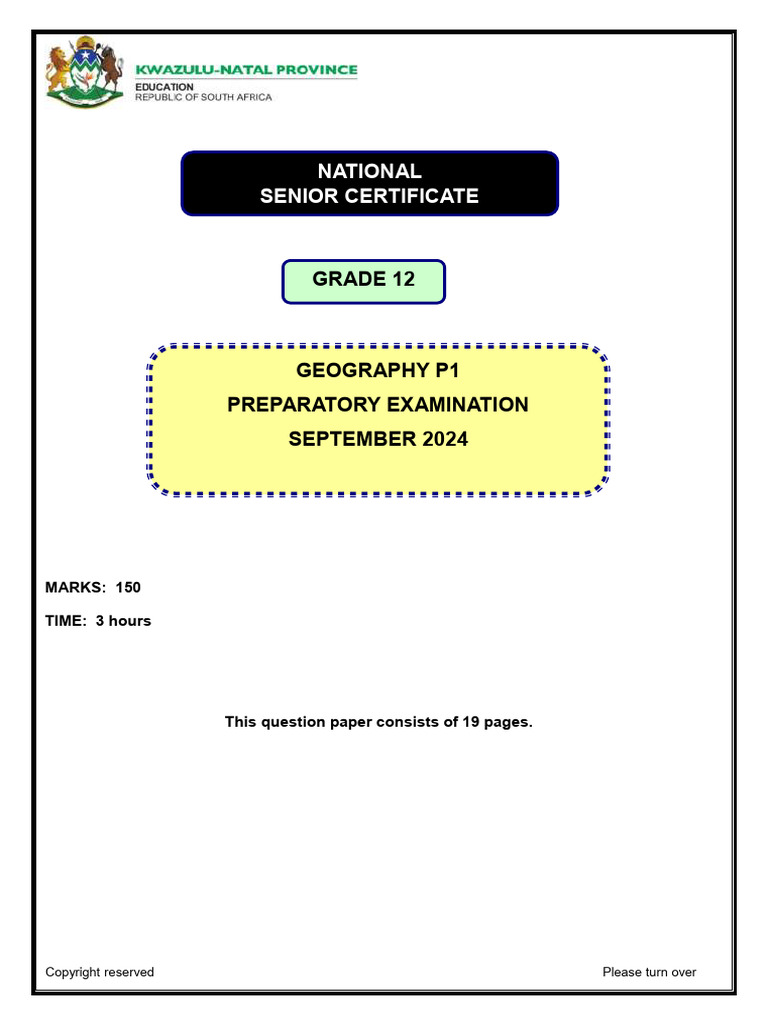 KZN-Preparatory Examination-P1-QP | PDF | River | Cyclone
