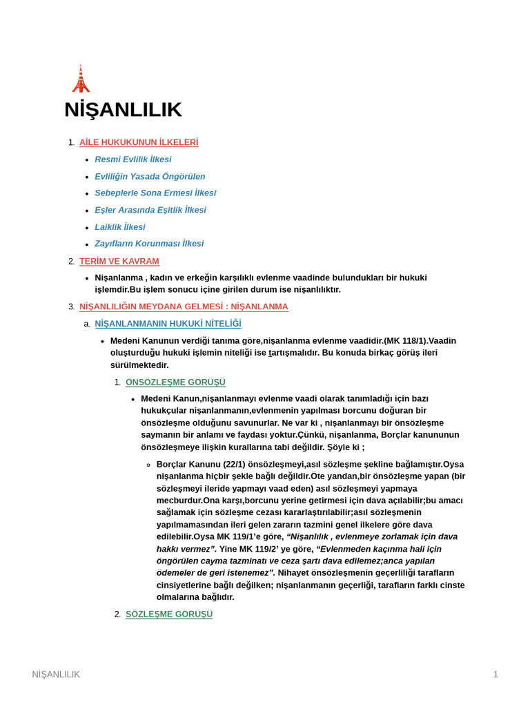 Aile Hukuku Ozet Calismasi 070747 | PDF