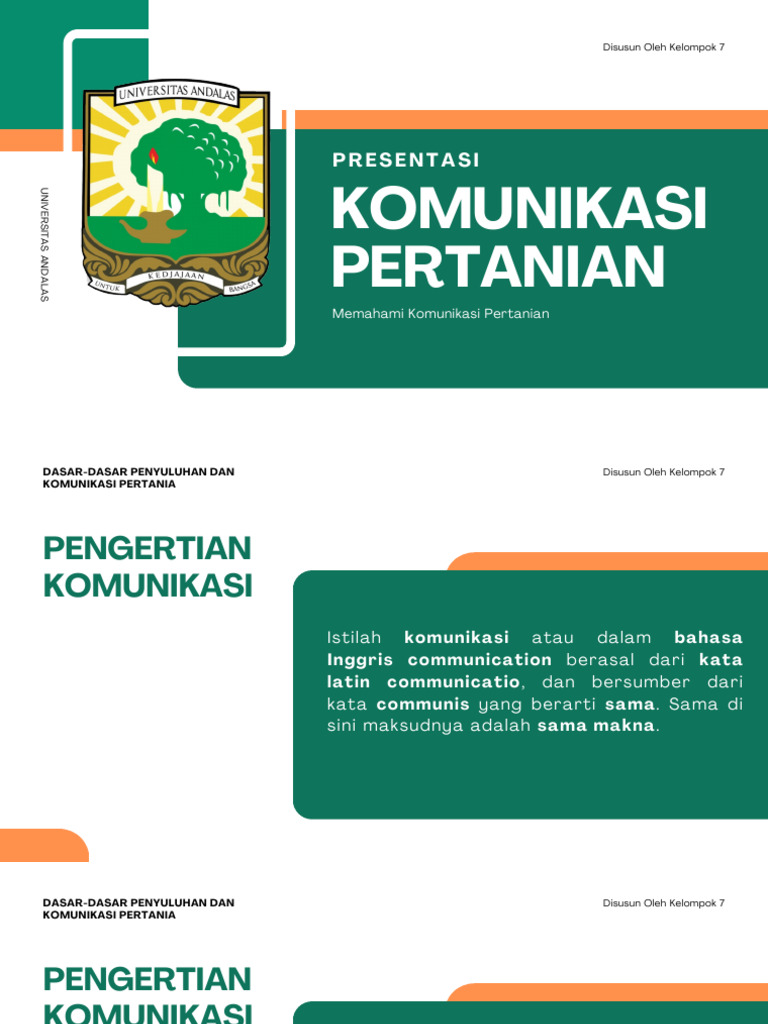 Dasar Komunikasi Pertanian dan Penyuluhan | PDF | Karier & Perkembangan