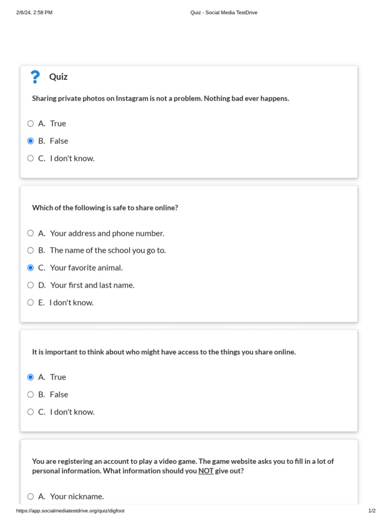 Quiz - Social Media TestDrive | PDF