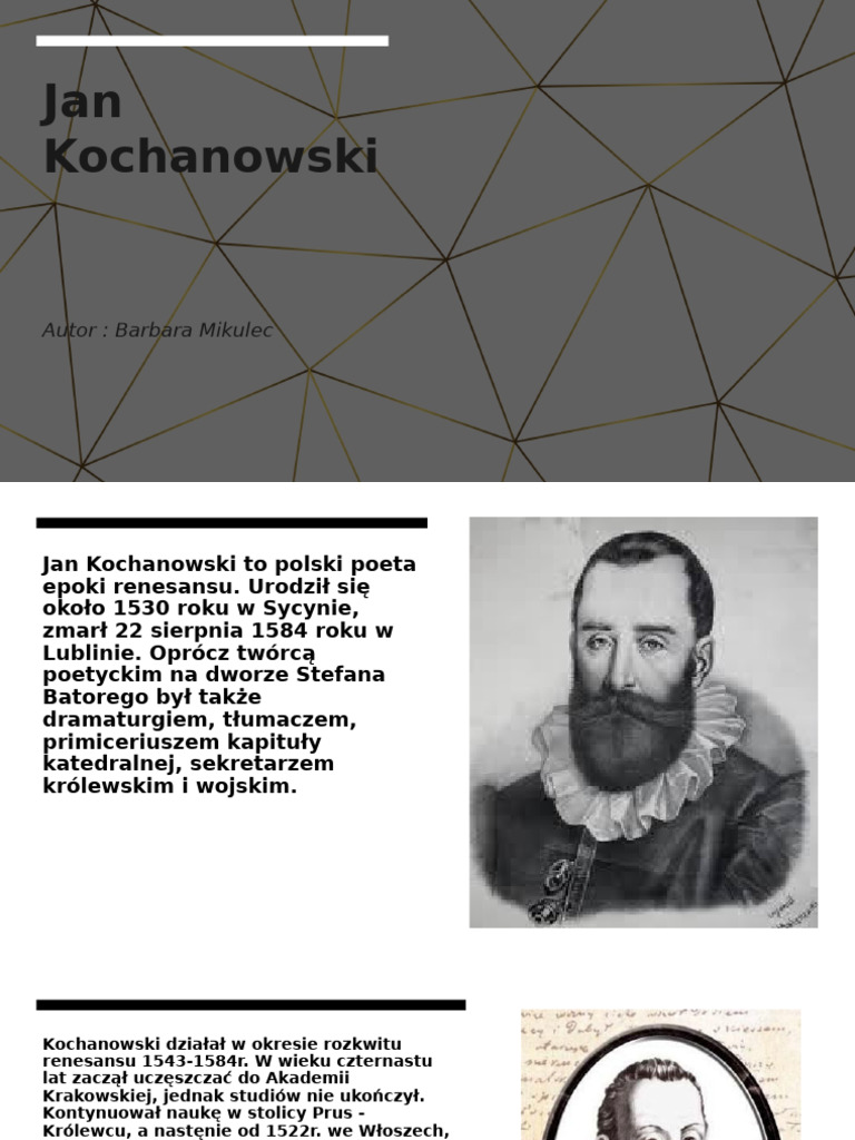 Jan Kochanowski | PDF