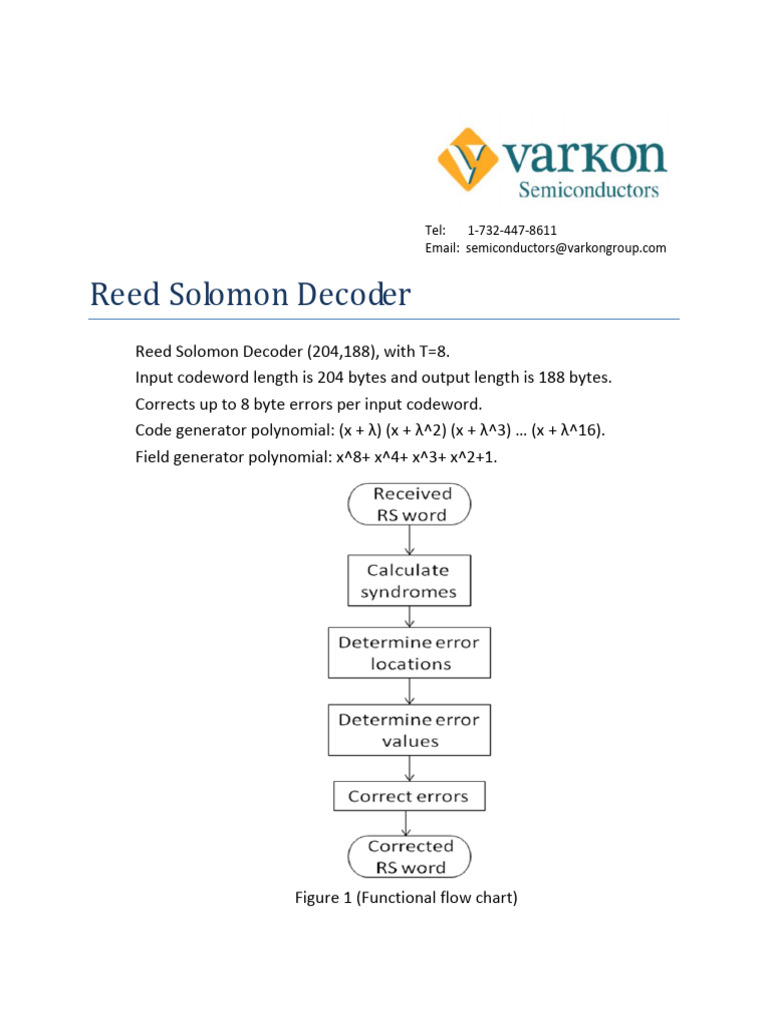Reed Solomon Decoder 204 188 | PDF | Teaching Methods & Materials ...
