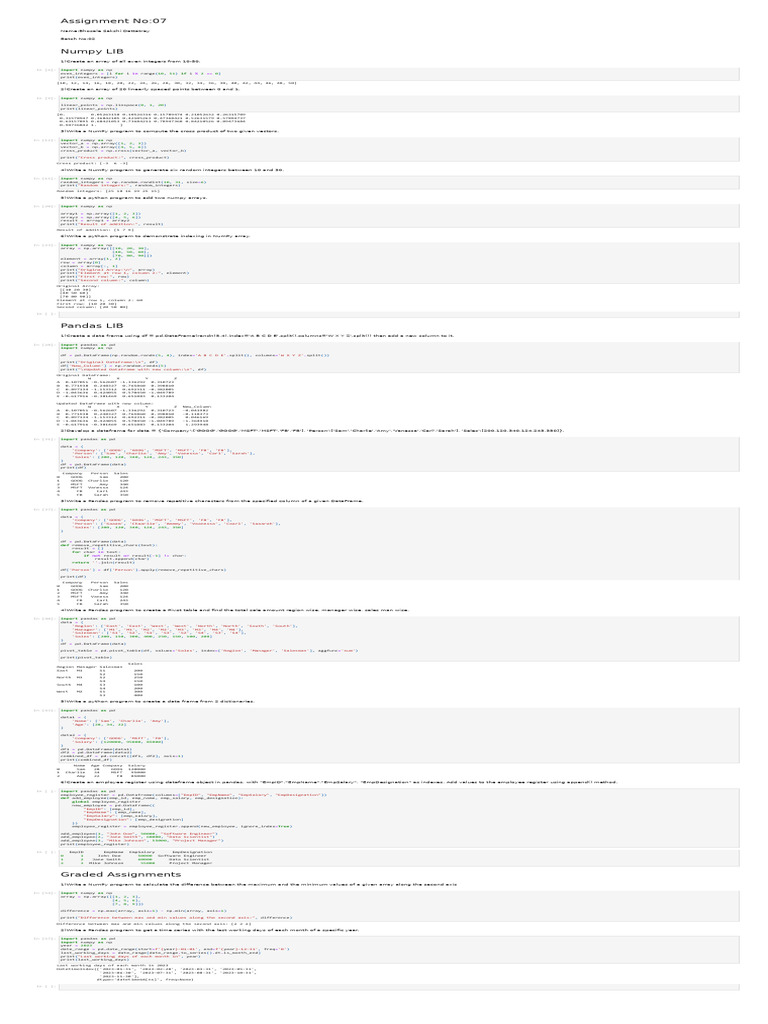 Assignment7 | PDF | Computer Programming