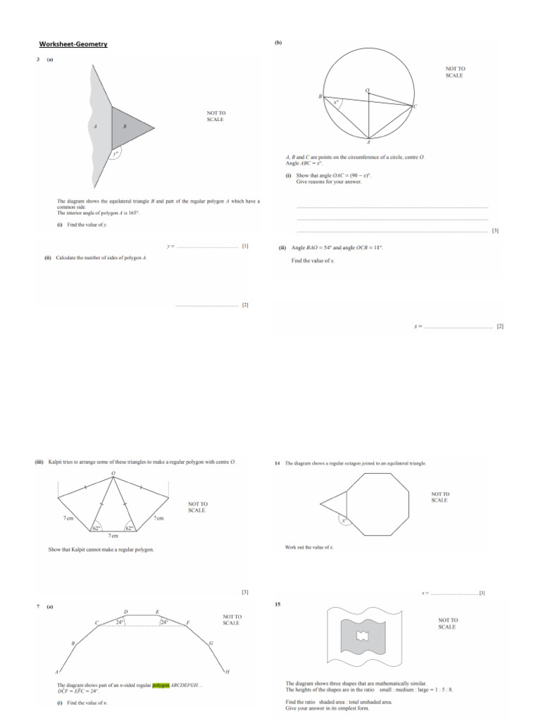 Worksheet Geometry | PDF