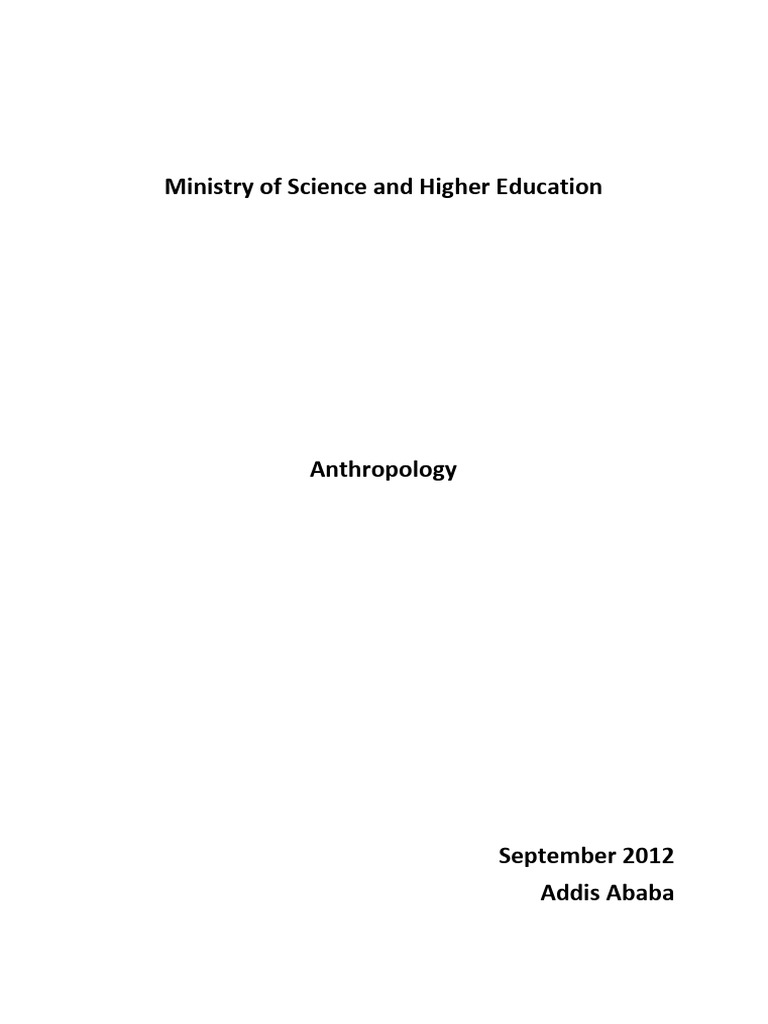 Anthropology Course Module Overview | PDF | Anthropology | Cultural ...