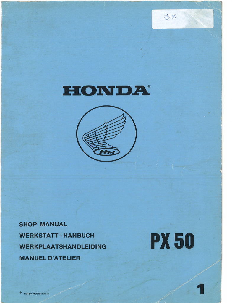 Honda PX50 Werkhandboek | PDF