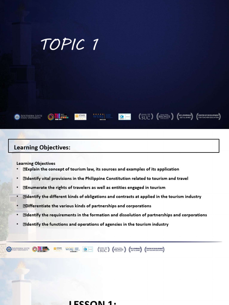 Module 1 Introduction to Tourism Law 2 | PDF | Law Of Obligations ...