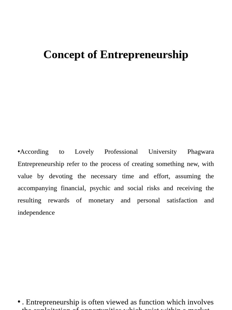 Understanding Entrepreneurship Basics | PDF | Entrepreneurship | Business