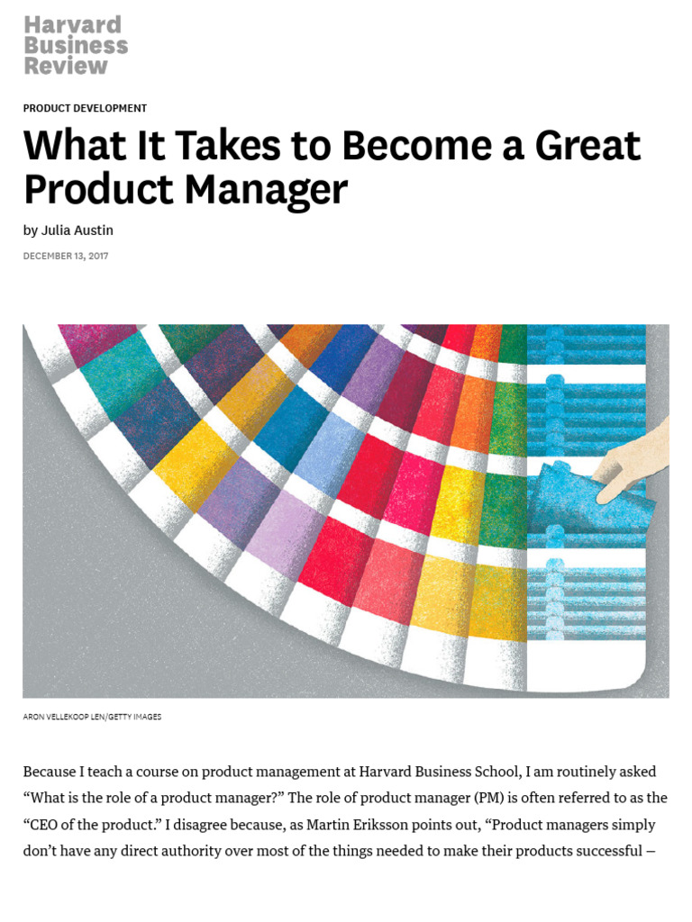 What It Takes to Become a Great Product Manager | PDF | Emotional ...