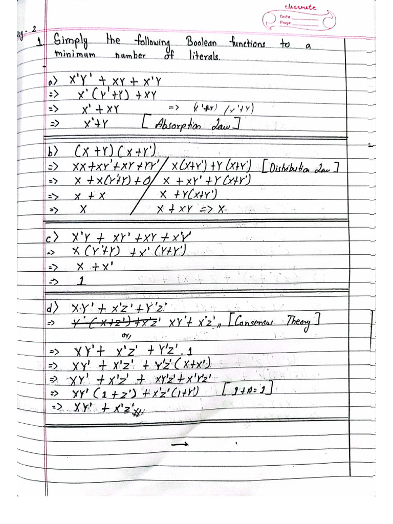 2nd Digital Logic Assignments | PDF