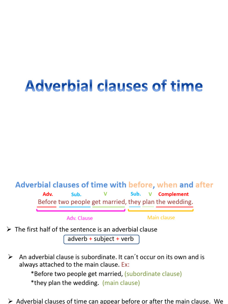 19 Adverbial Clauses of Time - Ss | PDF
