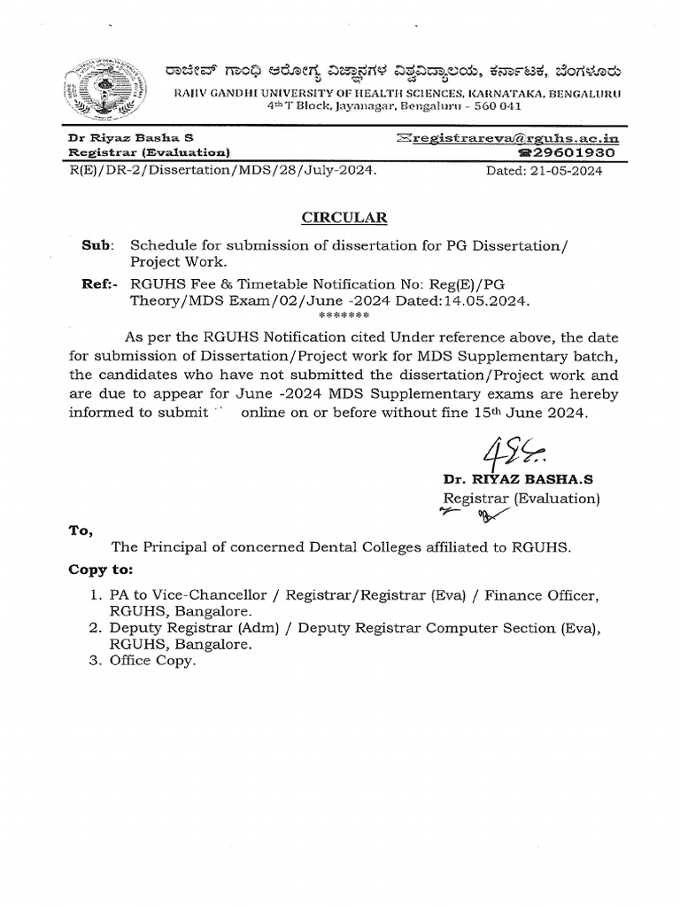 21.05.2024 Circular | PDF