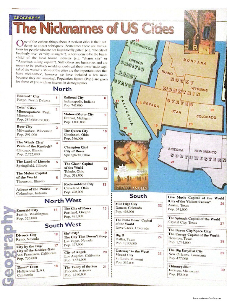 Nicknames of US Cities | PDF