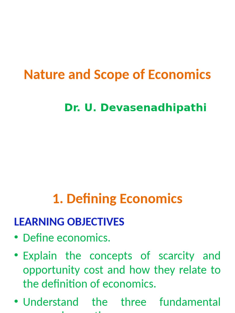 Nature and Scope of Economics | PDF | Macroeconomics | Microeconomics