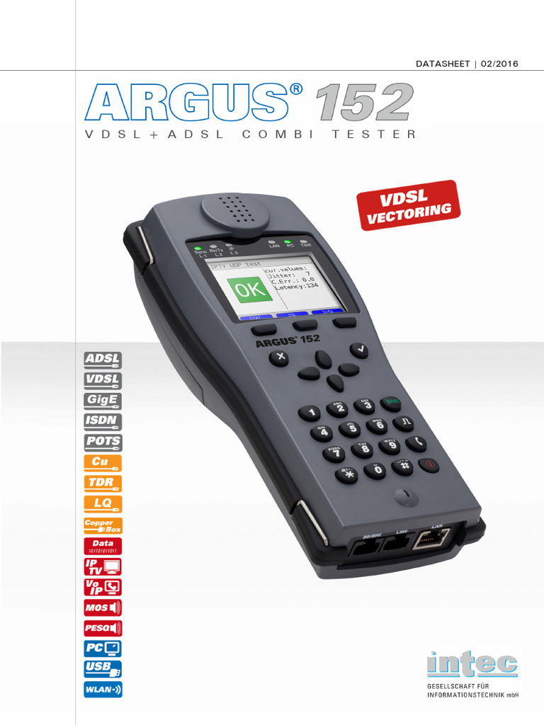 020_ARGUS 152_Data sheet_U_V_02_2016 | PDF | Digital Subscriber Line | Telecommunications