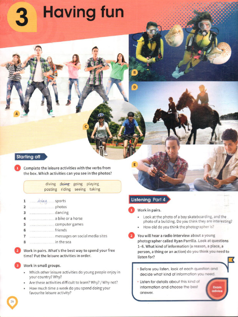 Unit 3 - Having Fun | PDF