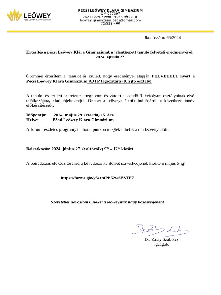 Értesités - AJTP | PDF