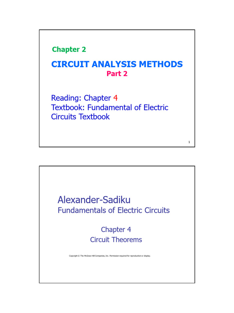 Ch2 Circuit Analysis Methods p2 | PDF | Electrical Network | Network ...