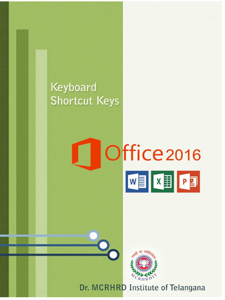 Word 2016 Keyboard Shortcuts Guide | PDF | Computer Keyboard | Microsoft Word