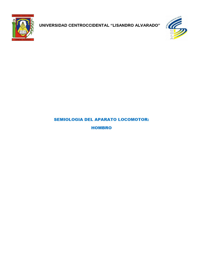 Exploracion Semiologica de Hombro Ayli Corova | PDF | Hombro | Articulación