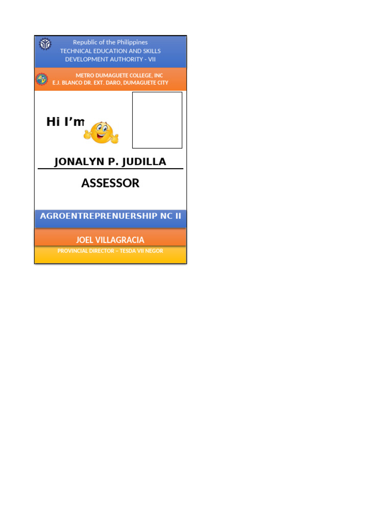 Id For Assessor | PDF | Social Science | Science & Mathematics