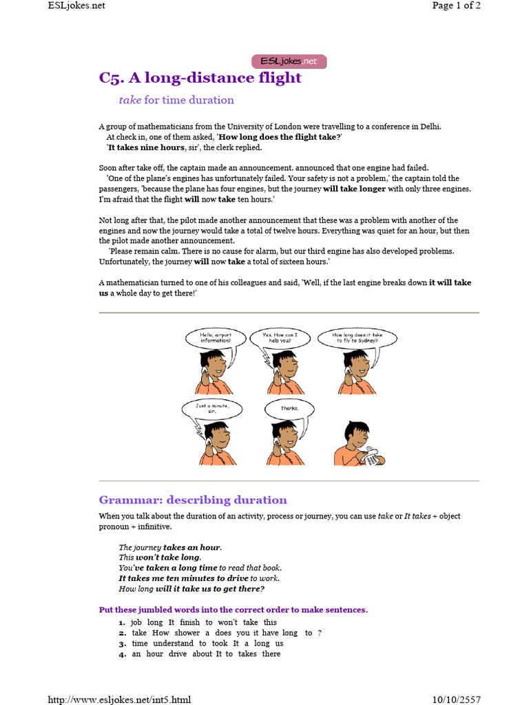 C5. Long distance flight – takes for duration | PDF