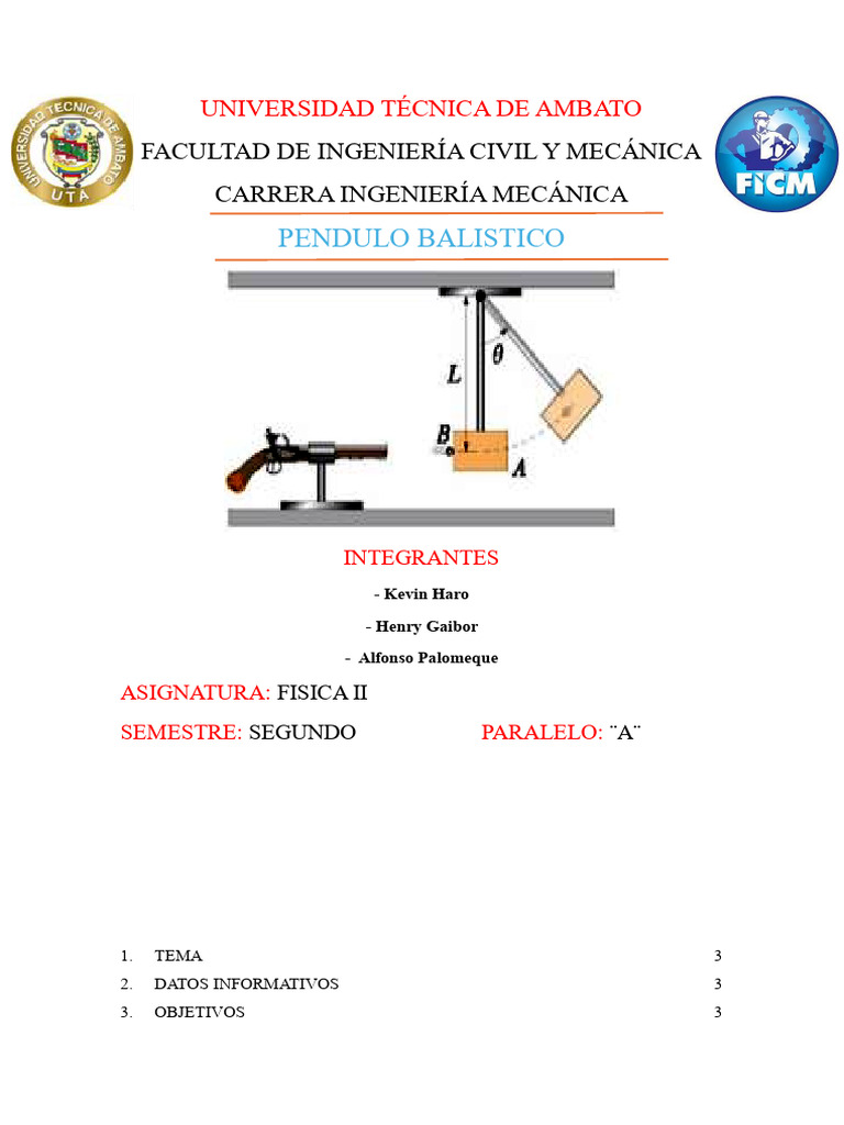 Grupo G Pendulo Balistico | PDF | Cantidad | Física