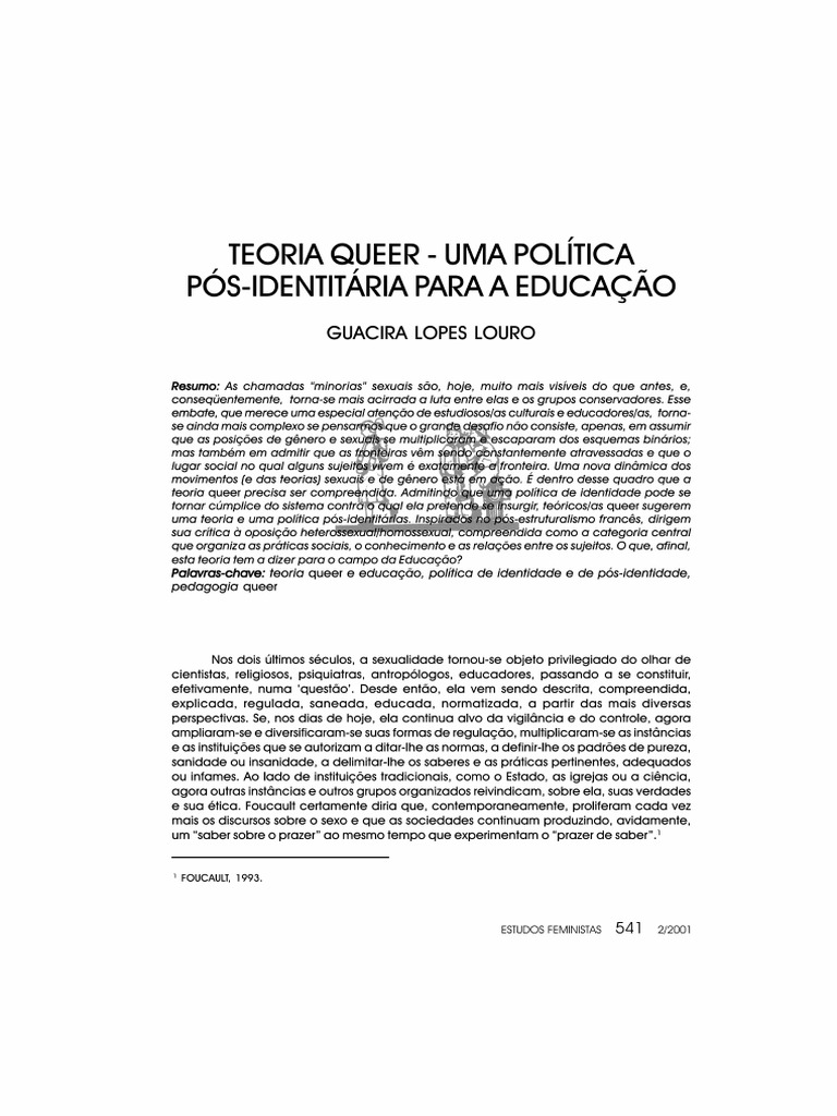 Teoria Queer Guacira Lopes Louro | PDF