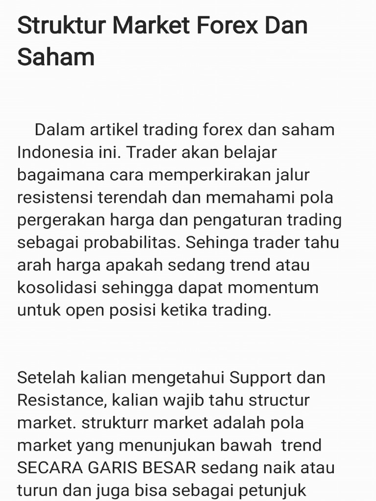Struktur Market Forex Dan Saham | PDF