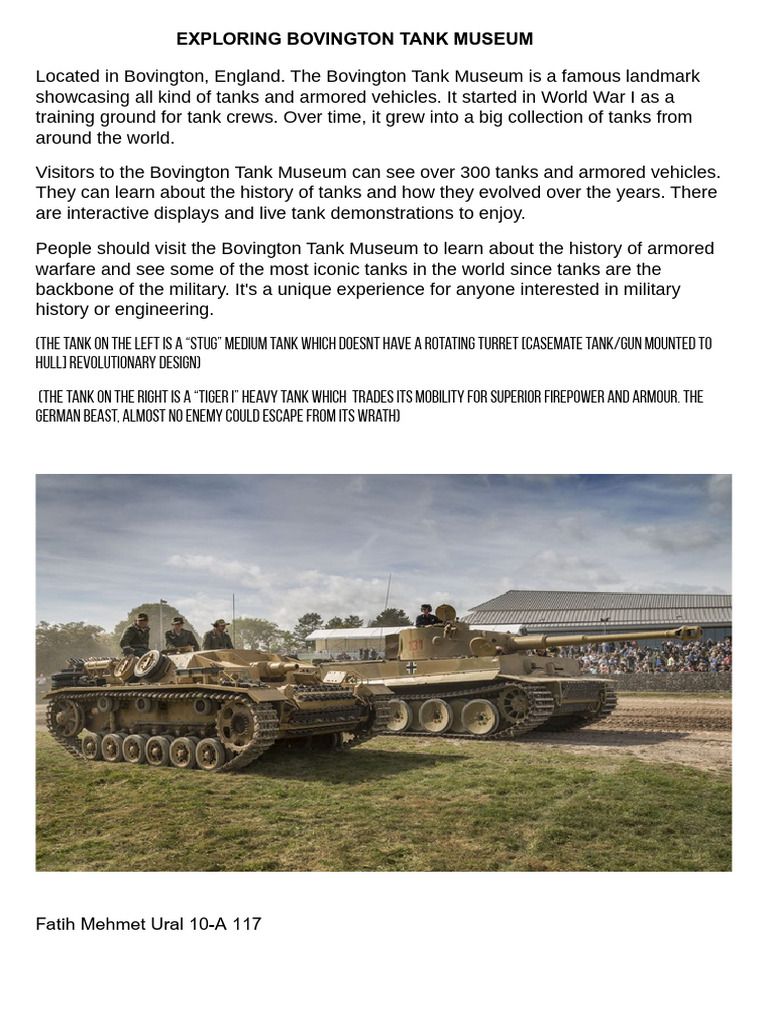 Bovington Tank Museum Overview | PDF | Art