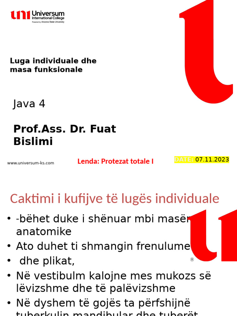 Proteza Totale - Ligjerata 4 | PDF