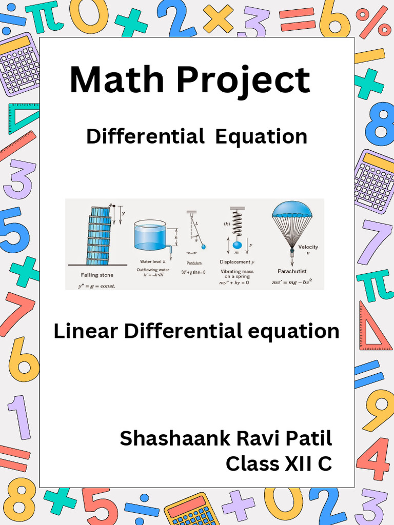 Yellow and Green Simple Illustrative Math Page Border | PDF