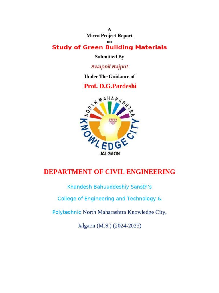 FRONT PAGES Project Civil | PDF