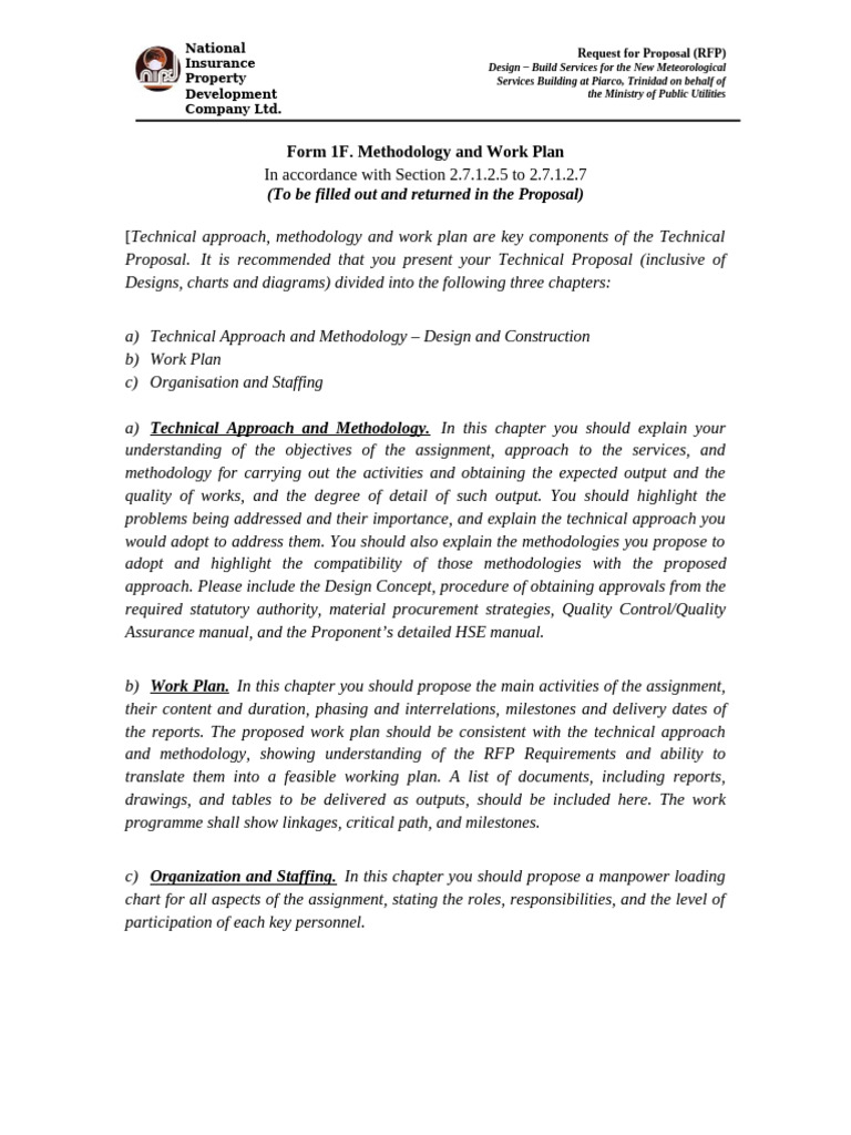 RFP for Meteorological Services Building | PDF | Request For Proposal ...