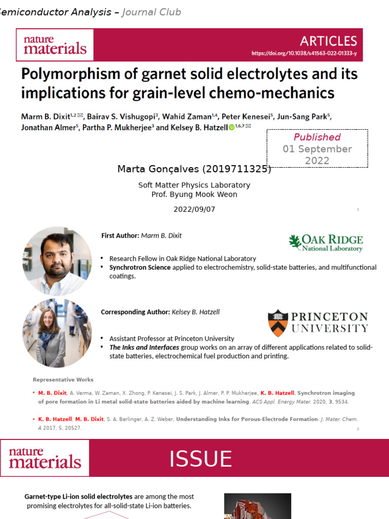 Journal Club Example | PDF | Crystallite | Electrochemistry