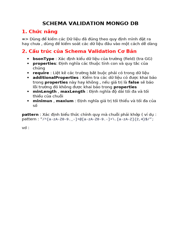 Schema Validation Mongo - DB | PDF