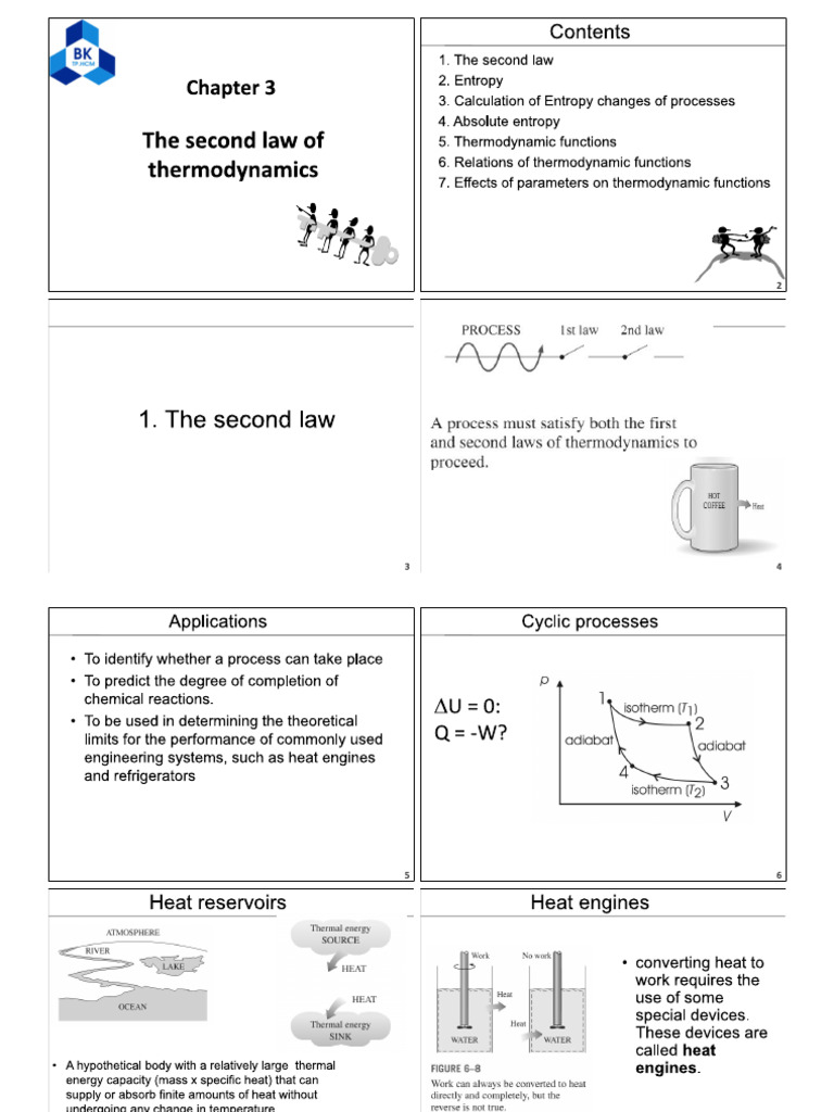 Chapter 3 - Second Law of Thermodynamics (Long) | PDF