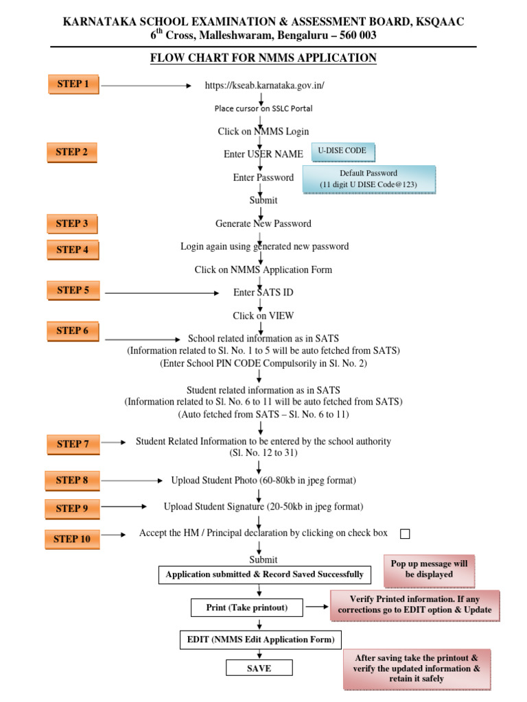 NMMS Application Flow Chart Guide | PDF | Password | Computing