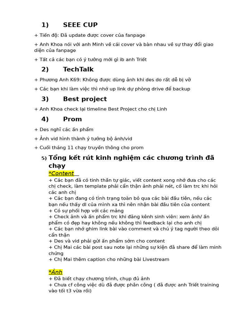 Biên bản họp 241024 | PDF