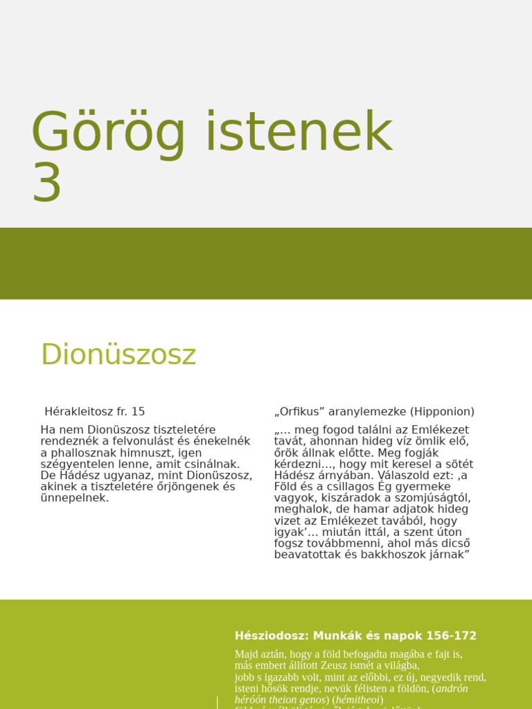 Görög Istenek 3 | PDF