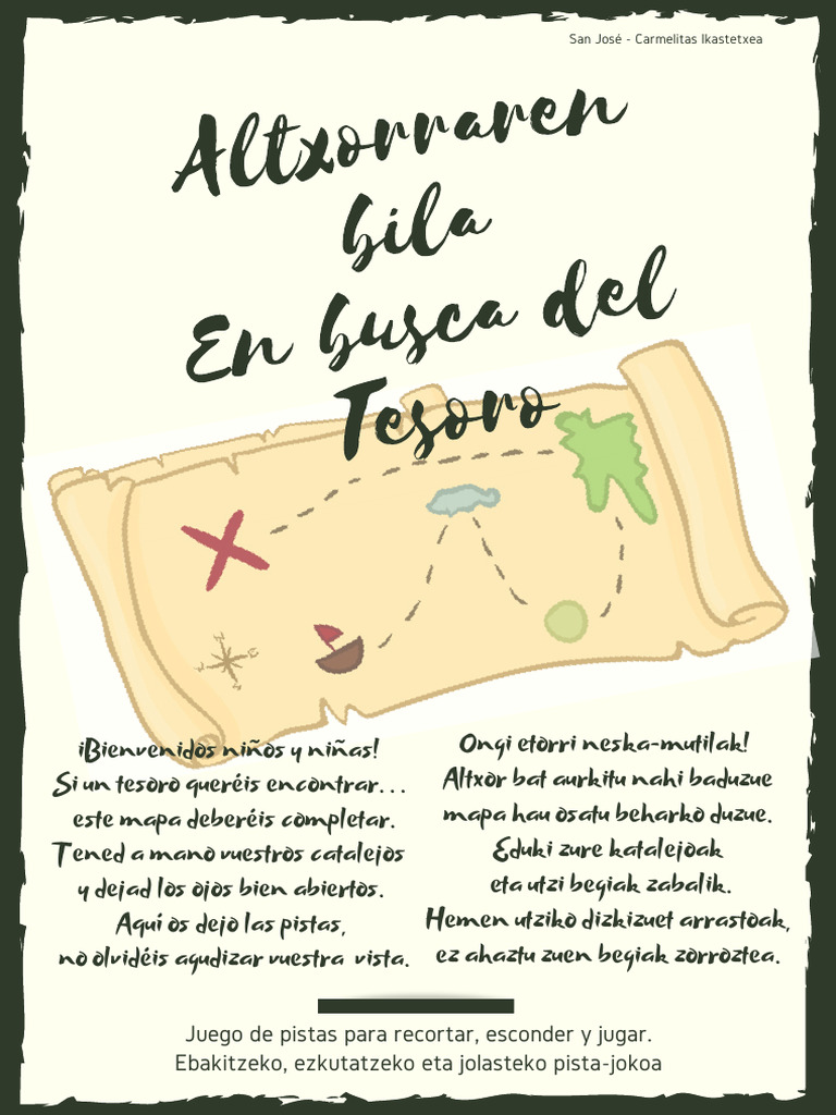 Búsqueda del Tesoro Infantil | PDF | Hogar, jardinería y bricolaje