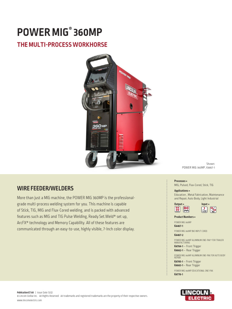E760 Power Mig 360 | PDF | Welding | Construction