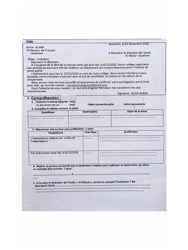 CONTRÔLE 1 - S1 3ac | PDF