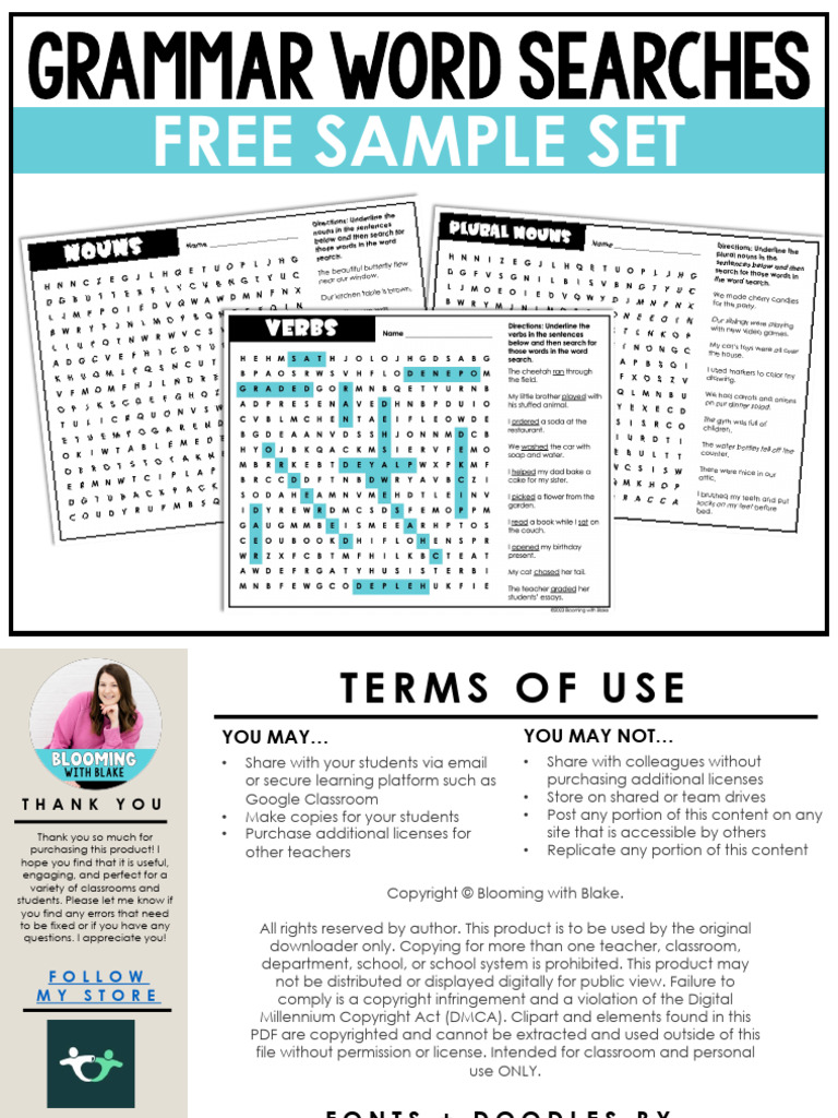 Free Sample Set: Class Coupons | PDF | Copyright | Subject (Grammar)