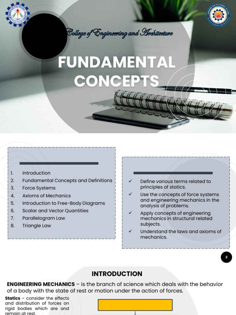 Fundamental Concepts | PDF | Force | Euclidean Vector